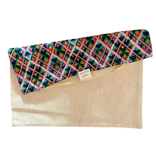 Contemporary 17 X 17 Colorful Diamond Flame Stitch Pillow Cover ...