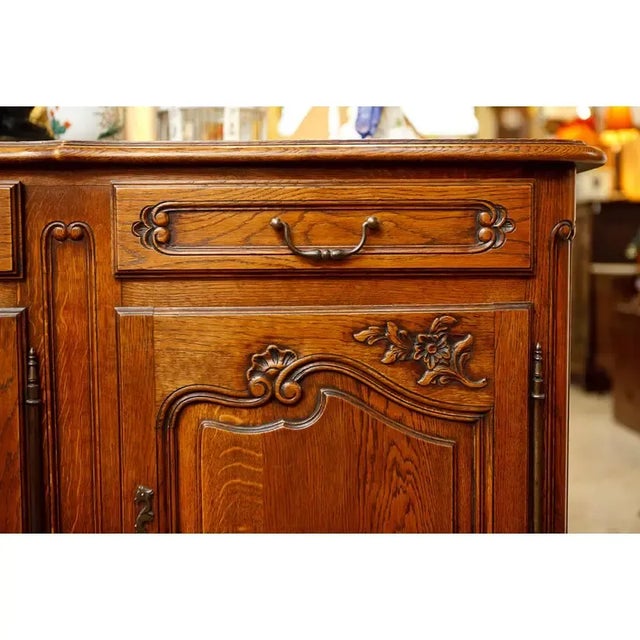 Antique French Oak Buffet Base | Chairish