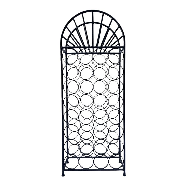 Arthur Umanoff Iron Floor Wine Rack | Chairish