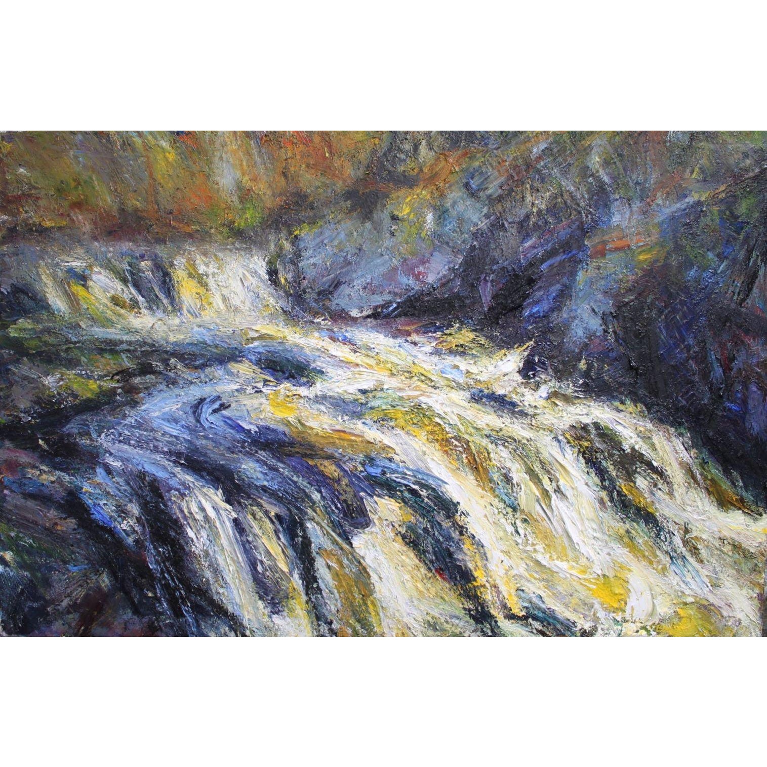 "Swollen River, Black Water" Contemporary Scottish Waterscape Painting ...