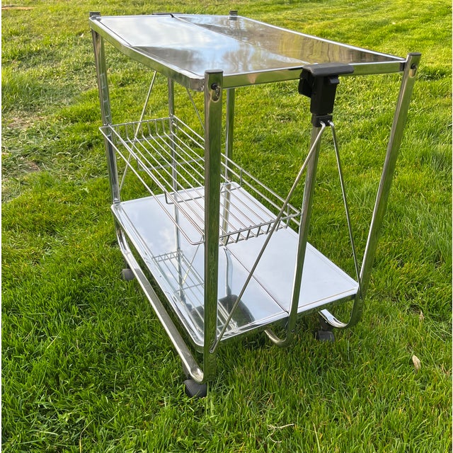 Mid 20th Century Mid-Century Modern Space Age Polished Stainless Steel ...