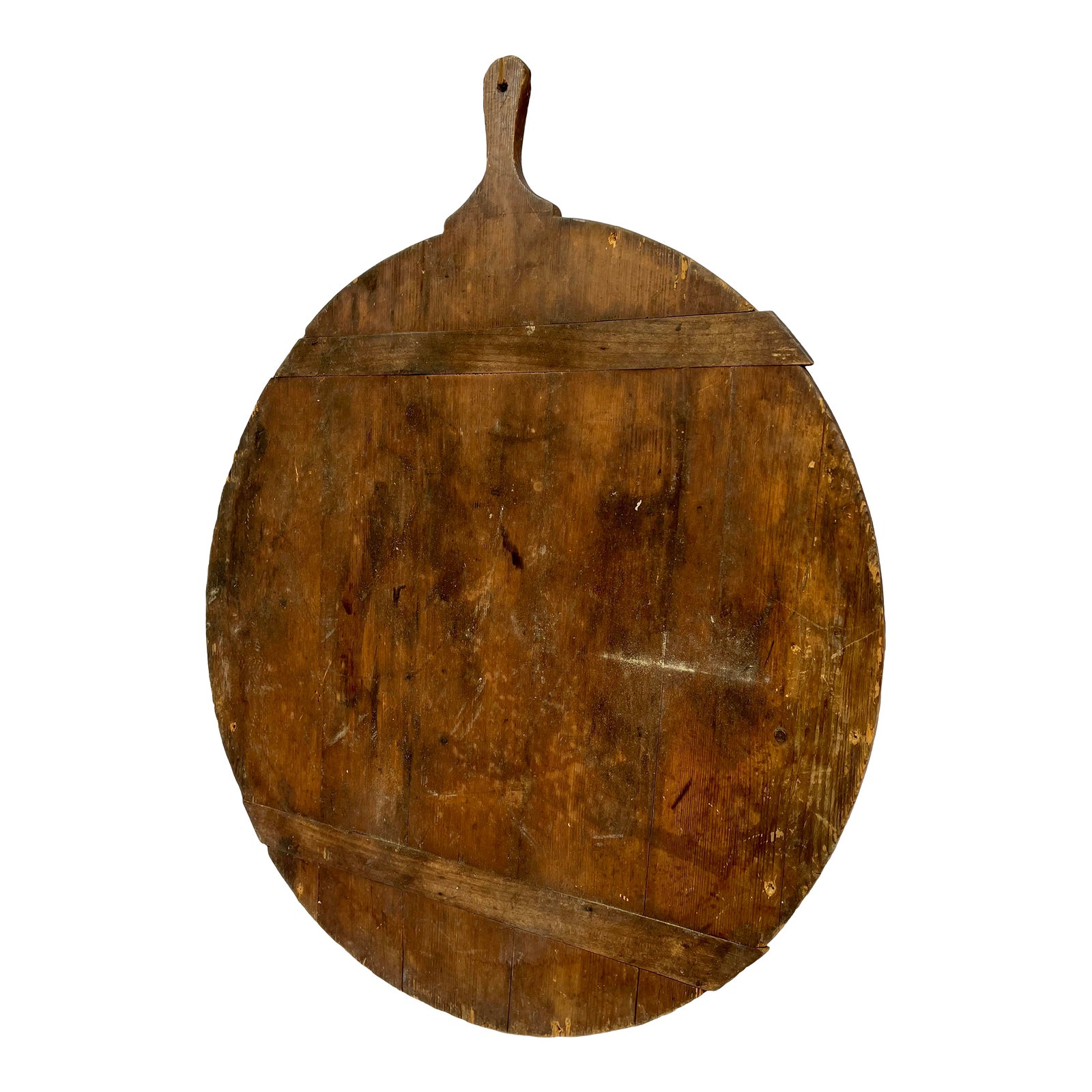 Early 1900s Large Round German Bread Board | Chairish