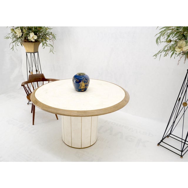 Round kitchen table with tile inlay store