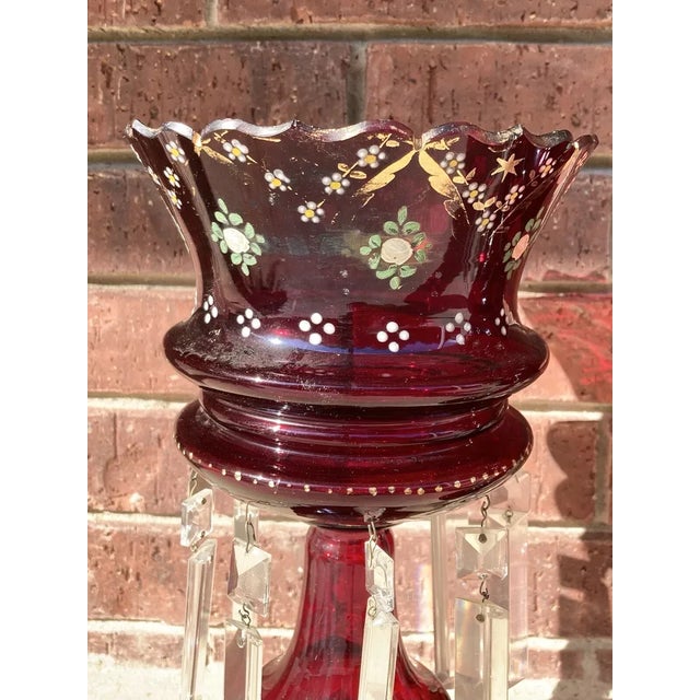 Late 19th-Century Pair of Antique Victorian Bohemian Ruby Red Glass ...