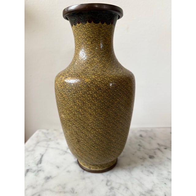 Early 20th Century Antique Chinese Cloisonne Vase | Chairish