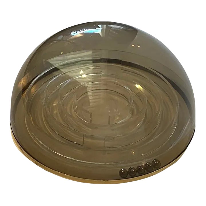 Vintage Large Smoked Acrylic Dome Maze/Labyrinth Game Object, C. 1970 ...