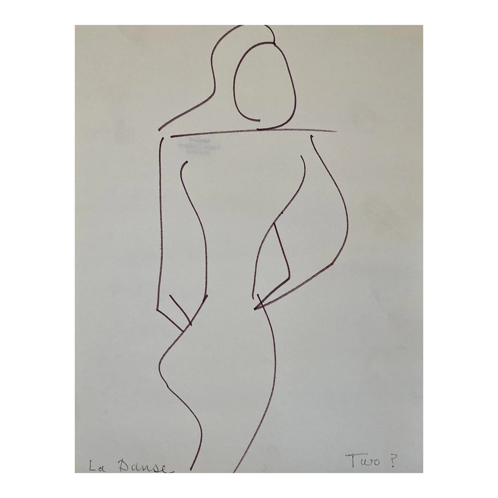 1950s Frank Wallace La Danse Female Figure Drawing | Chairish