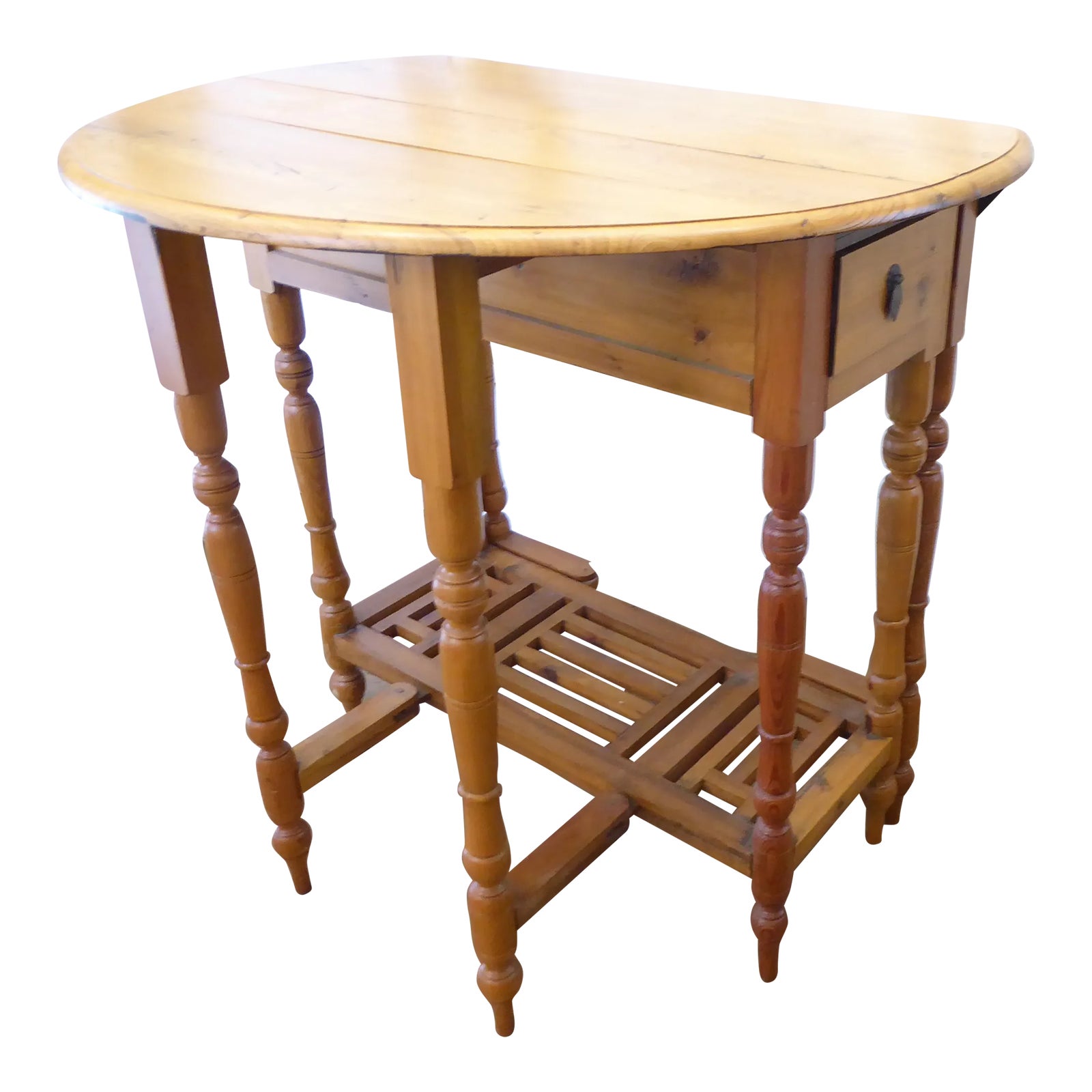 Vintage Chinese Elm Drop Leaf Console Table | Chairish