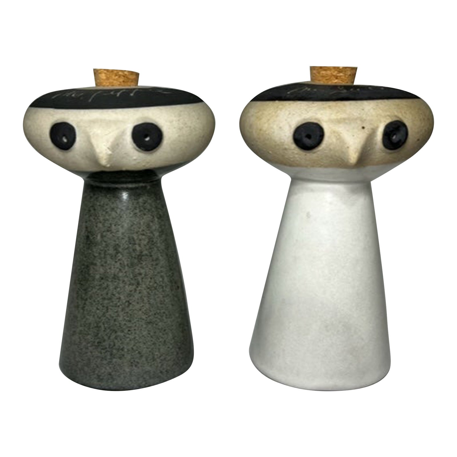 1950s Bennington Potters Mid-Century Modern Mrs. Salt and Mr. Pepper ...