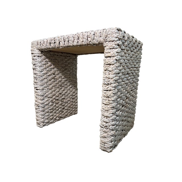 2 Braided Jute Waterfall End Tables | Chairish