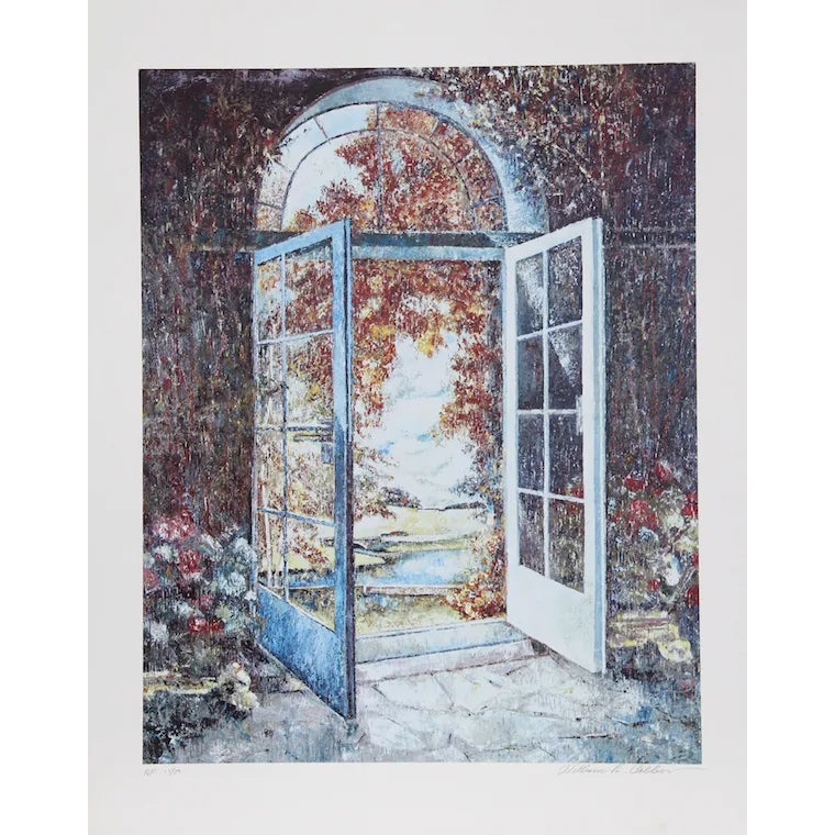 William Collier, "Open Door (Autumn)," Lithograph | Chairish