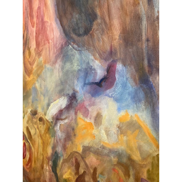 1990s "Holy Family" Abstract Acrylic Painting on Canvas | Chairish