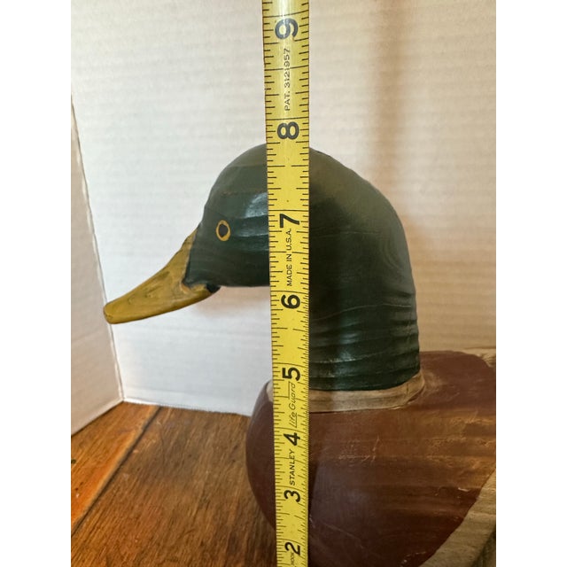 Vintage American Hand Carved & Hand Painted Wood Duck Decoy “Bryant ...