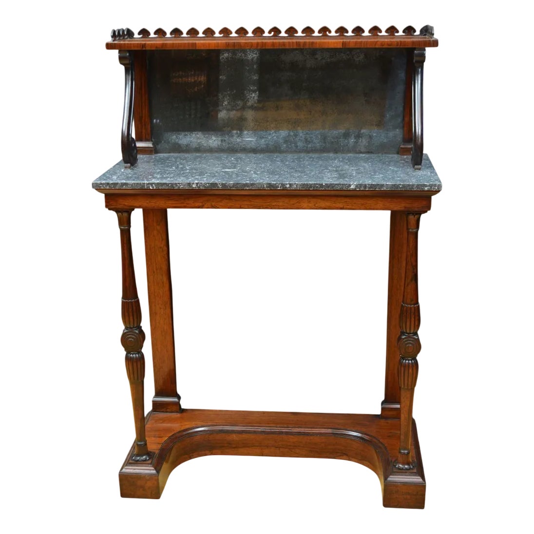 Irish Regency Rosewood Console Table | Chairish