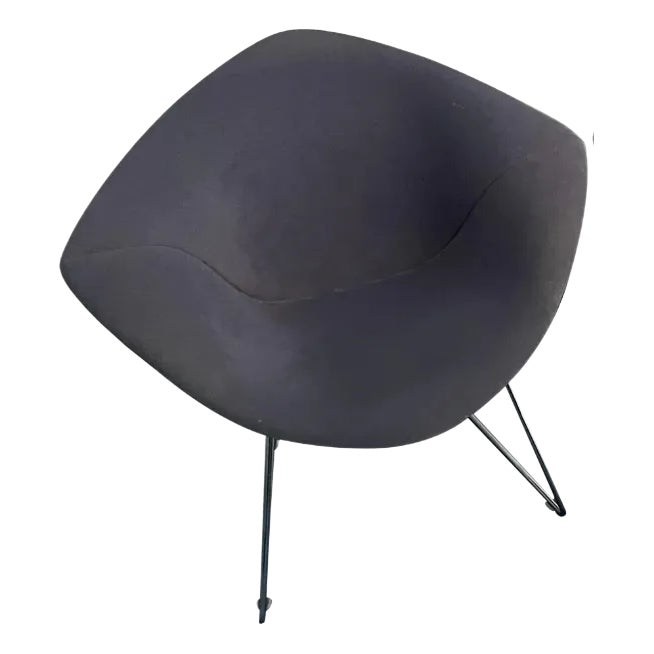 Mid 20th Century Bertoia Diamond Lounge Chair/Dark Blue Chair | Chairish