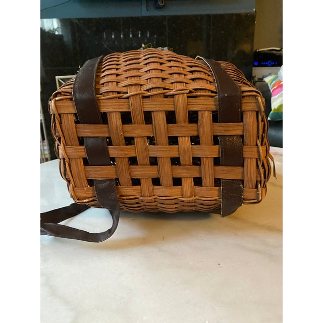 1980s Vintage Fishing Basket Backpack | Chairish