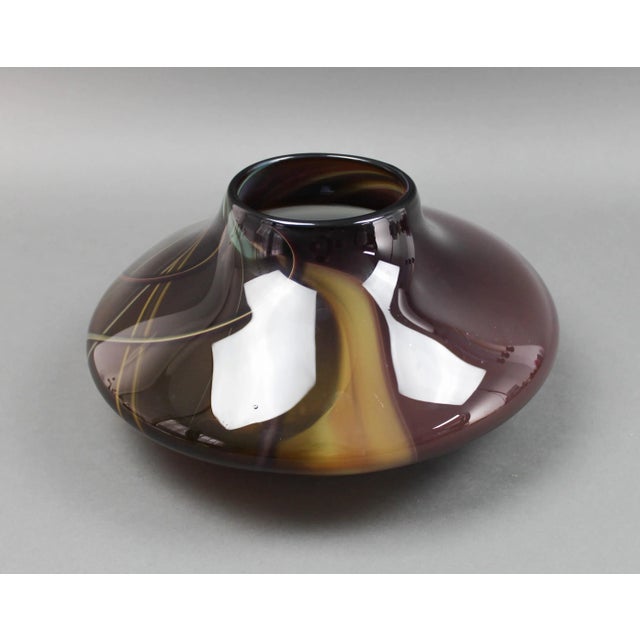 Stephen Jon Clements 1983 Signed Hand Blown Art Glass Vase Vessel ...