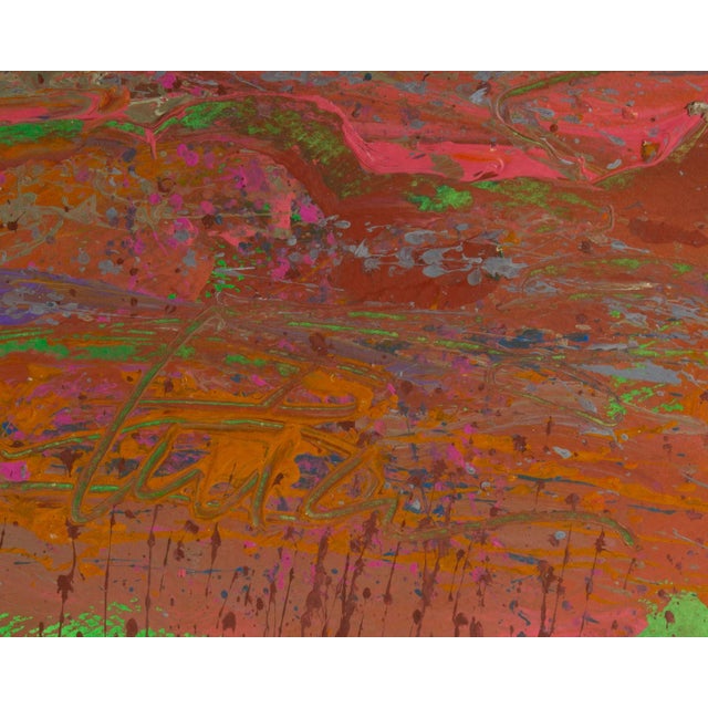 1980s Abstract Landscape Acrylic Painting by Harry Hilson | Chairish
