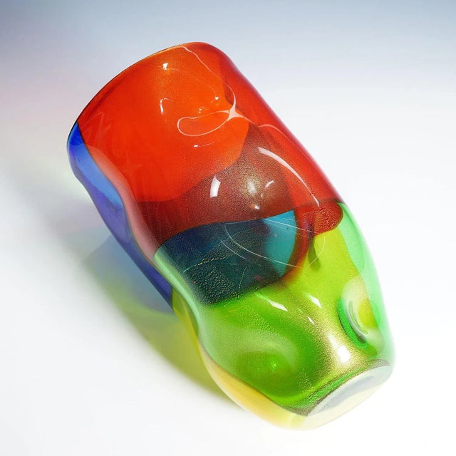 Vintage Art Glass Vase of the 4 Quarti Series by Seguso Viro | Chairish