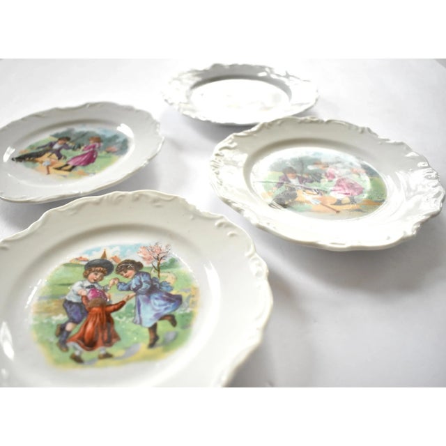 Antique Children's Plates - Set of 4 | Chairish