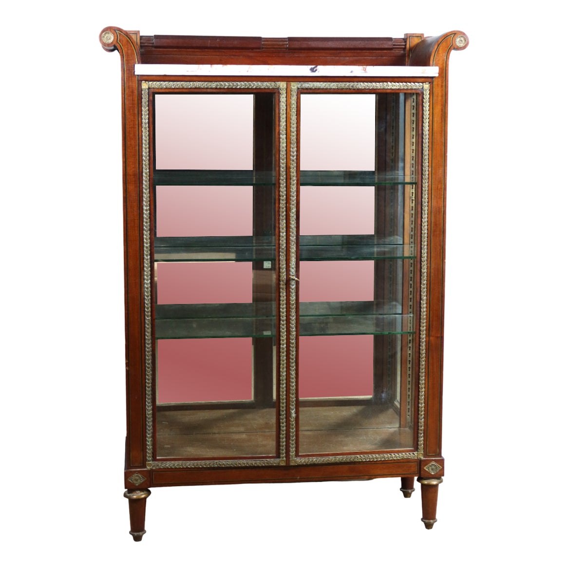 Mahogany Display Case, Late 19th Century | Chairish