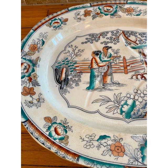 Antique Extra Large English Ironstone Platter | Chairish