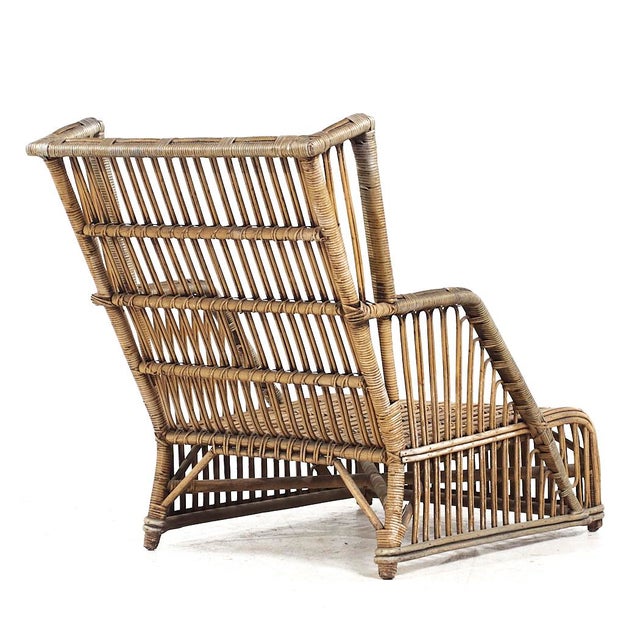 Ficks Reed Style Mid Century Lounge Chair | Chairish