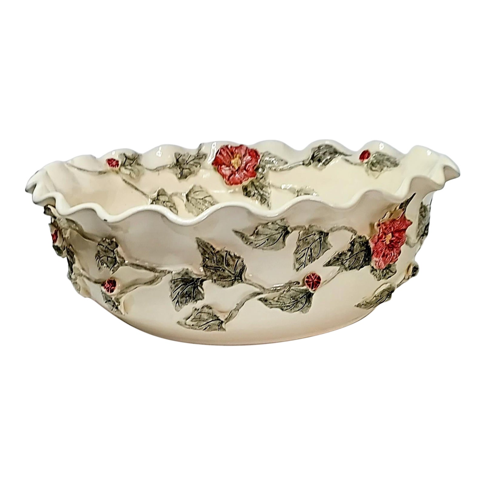 21st Century Hand-Sculpted Rose Bowl | Chairish