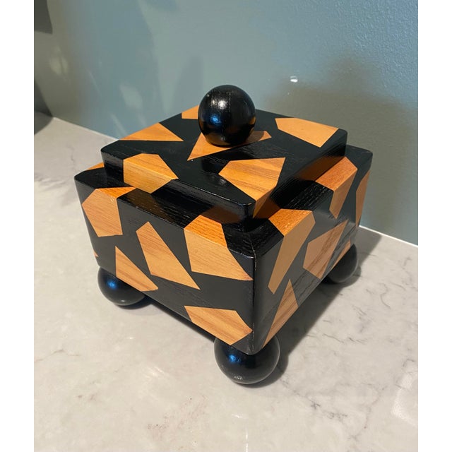 1990's Post Modern Geometric Decorative Box | Chairish