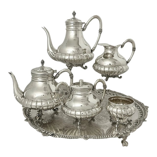 Early 20th Century Sterling Silver Tea & Coffee Service Set Spanish 915 ...