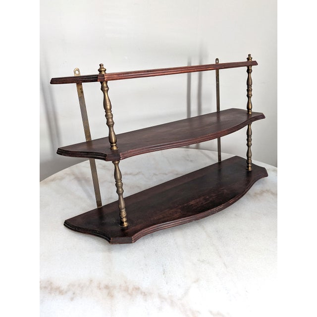 Mid 20th Century Vintage 3 Tier Wall Shelf | Chairish