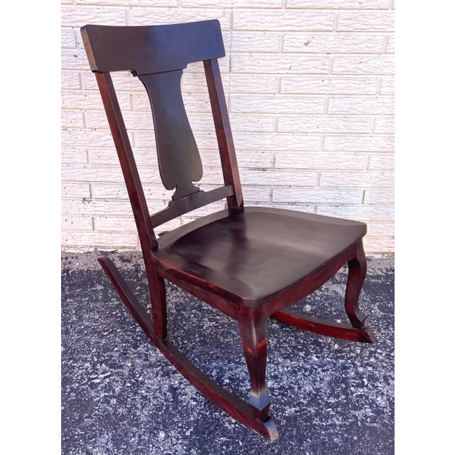 Vintage Queen Anne Style Youth Rocker by Wisconsin Chair Company | Chairish