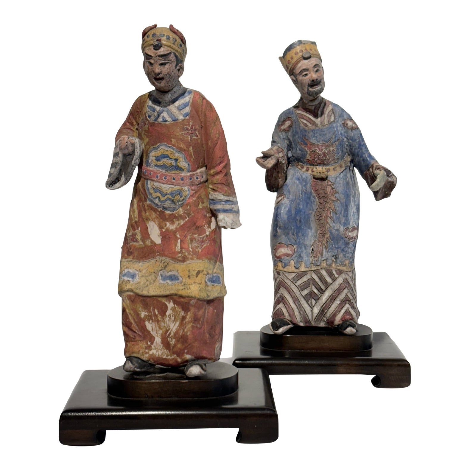 Pair of Late 18th Century Chinese Roof Figures | Chairish
