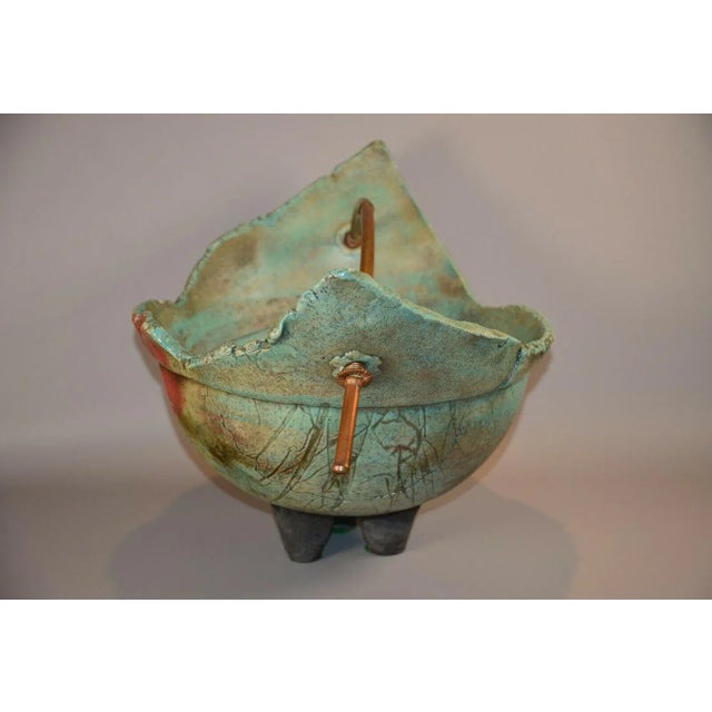Dewitt Original Artist Signed Contemporary Studio Pottery Centerpiece ...
