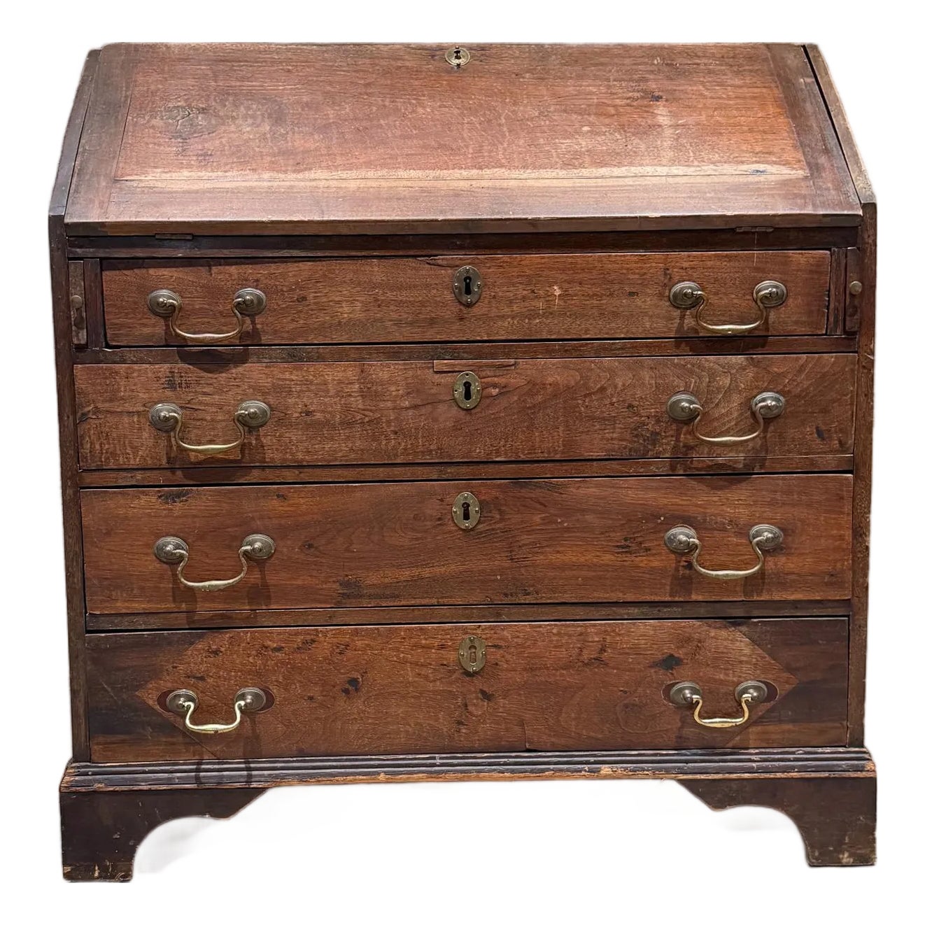Georgian Mahogany Slant Front Secretary Desk Adam Style Slant-Front ...