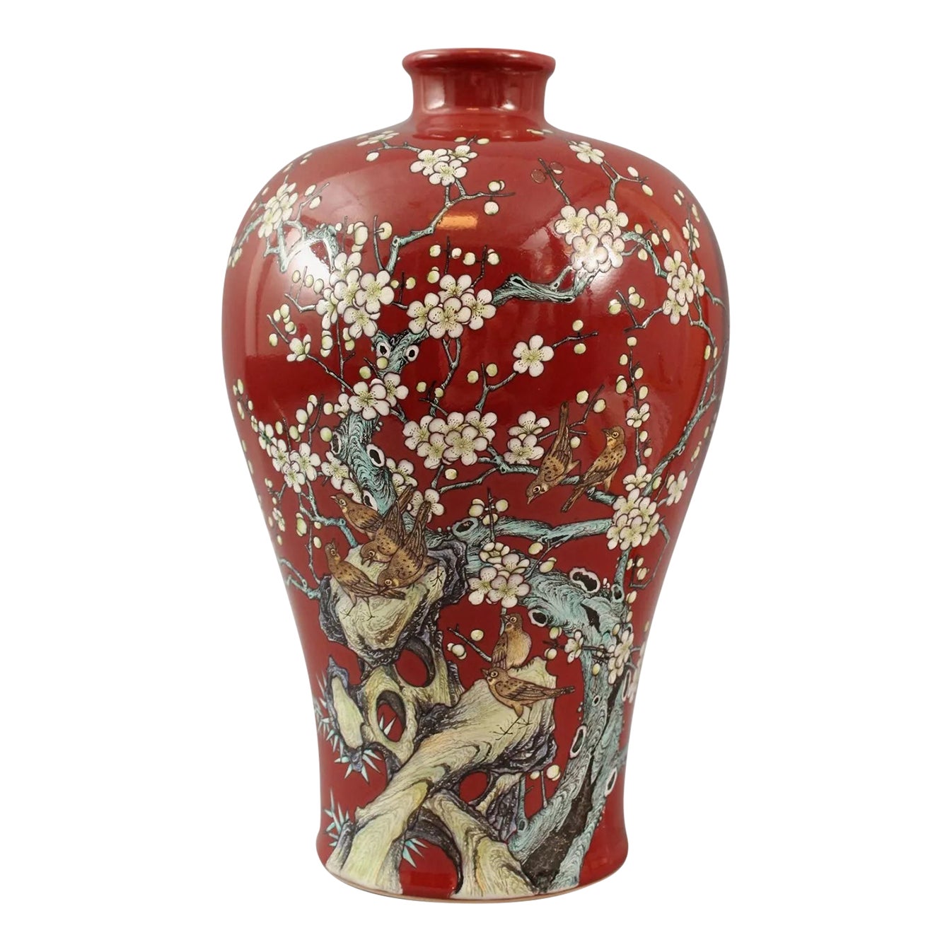 Antique Chinese Porcelain Famille-Rose Qing Dynasty QianLong Mark Vase ...