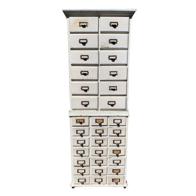 Vintage Country Store Farm House Apothecary Filing Drawers Cabinets in ...
