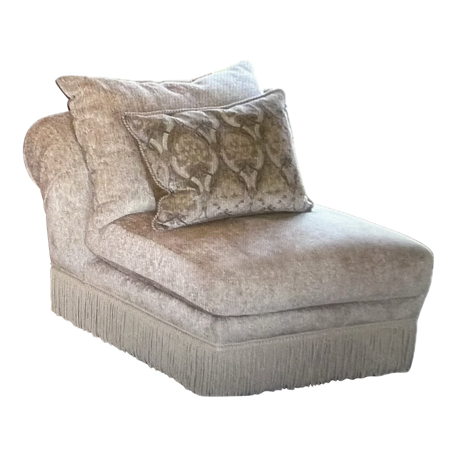 Kreiss Armless Chair- Down, Ivory | Chairish