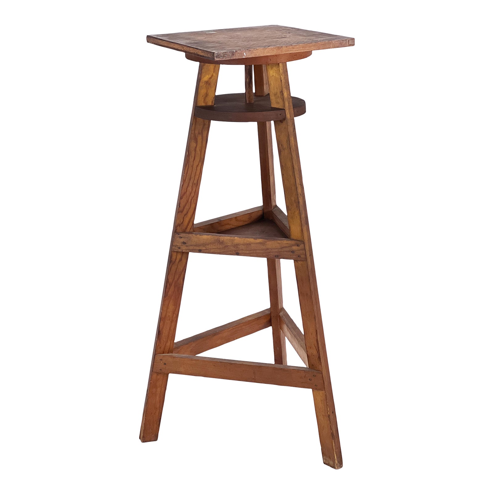 Antique Late 19th Century French Oak Artist Sculptor's Tripod Pedestal ...