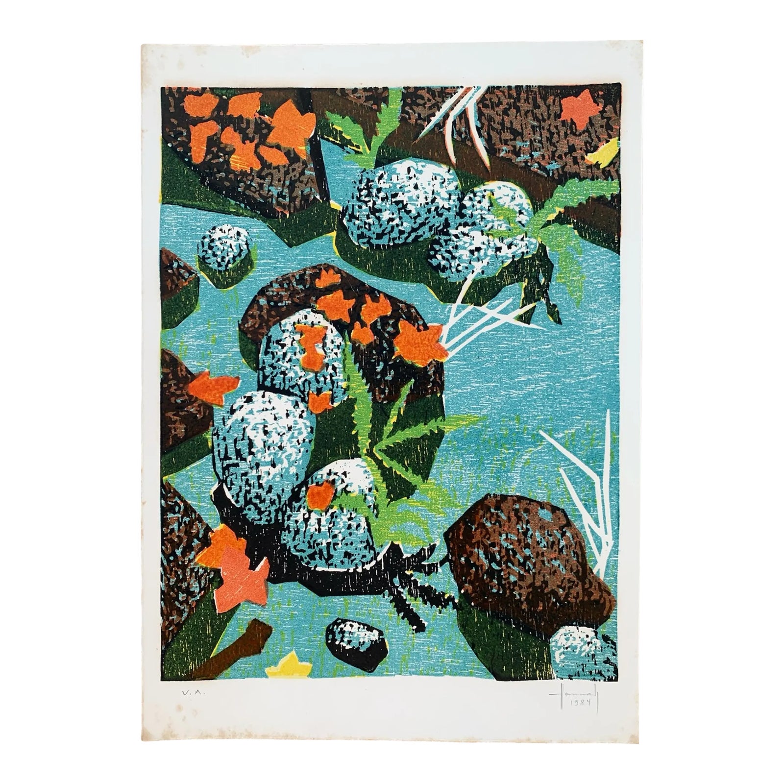 1980s Artist Proof Woodcut Signed and Numbered by Brazilian Artist ...