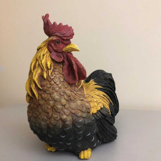 Vintage Rooster Resin Figurine | Chairish