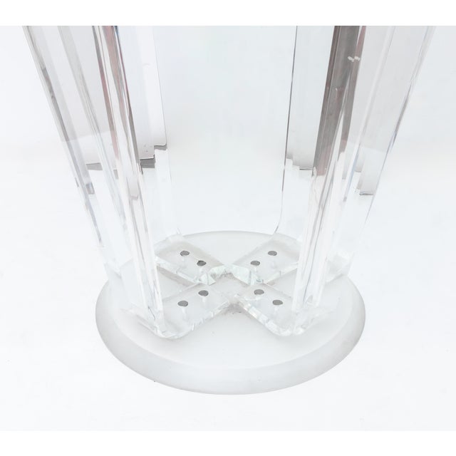 Modern Lucite Dining Table With Glass Top | Chairish