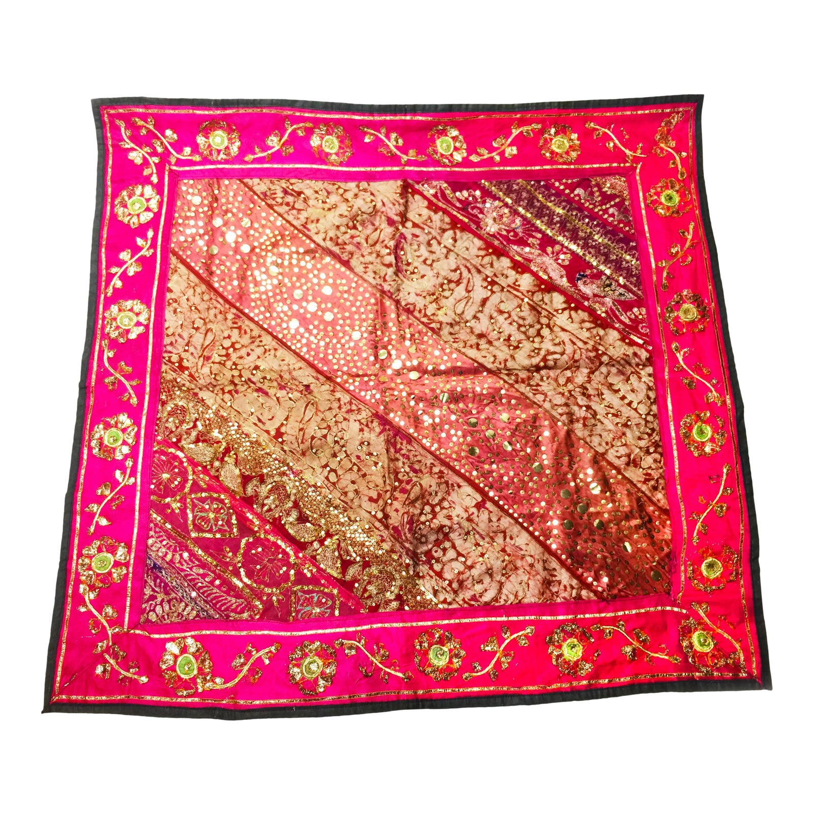Vintage Intricate Hand Made Indian Textile Art | Chairish