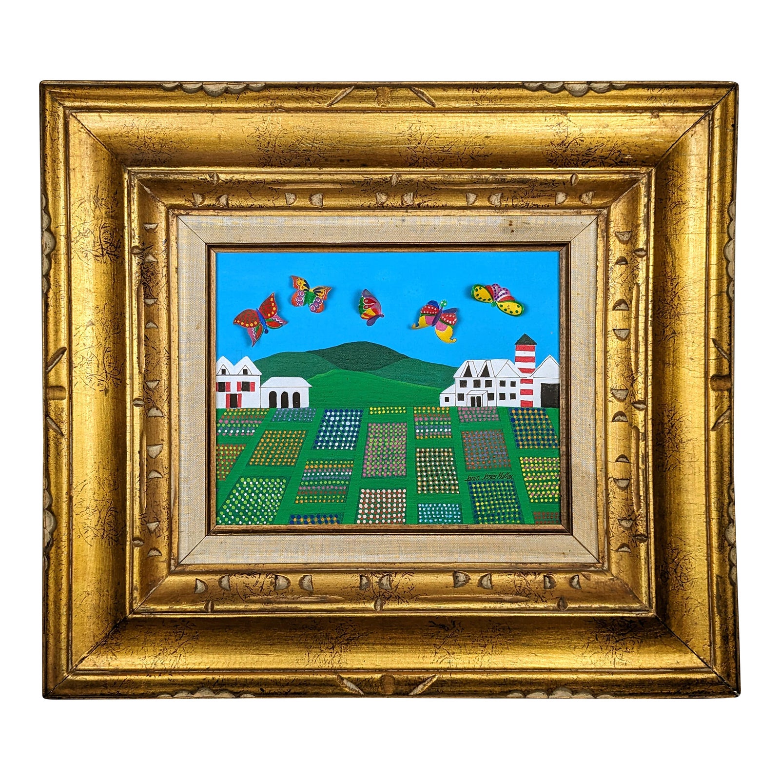 3-Dimensional Oil Painting on Canvas by Janis Jones Mattox, Late 20th ...