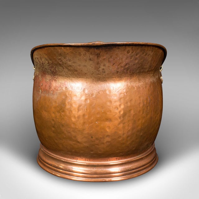 1900s Antique Victorian English Copper Helmet Coal Scuttle | Chairish