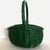 Vintage Green Wicker Basket | Chairish
