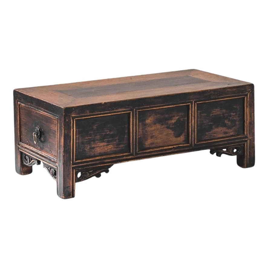 1900s Chinese Wooden Trunk with Original Patina | Chairish