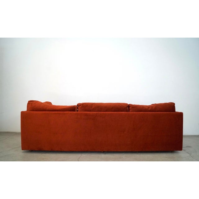 Vintage Mid-Century Modern Rust Orange Selig Lounge Sofa | Chairish