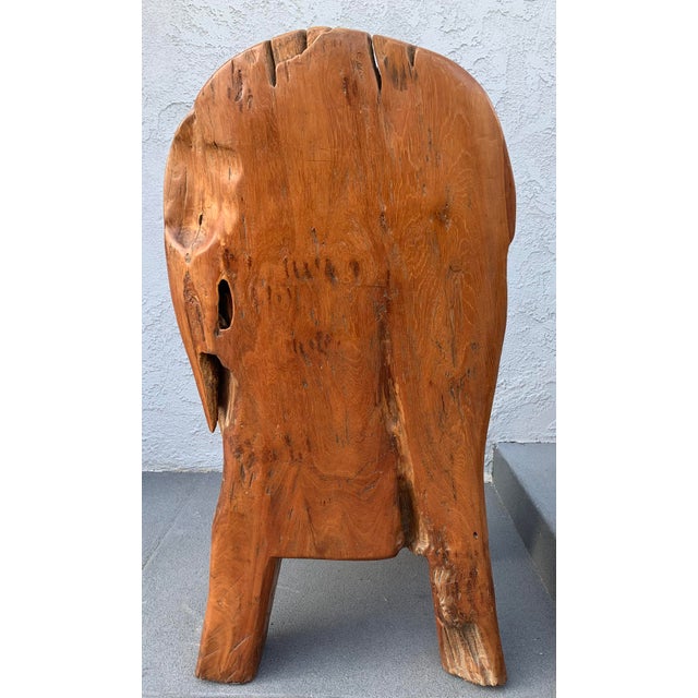 Contemporary Organic Burl Wood Chair | Chairish