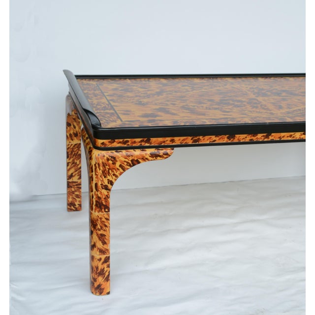 1990s Hand-Painted Faux Turtle Shell Coffee Table | Chairish